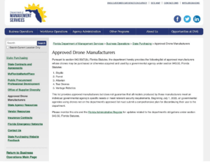 Florida Approved Drones for State Purchases - DRONELIFE